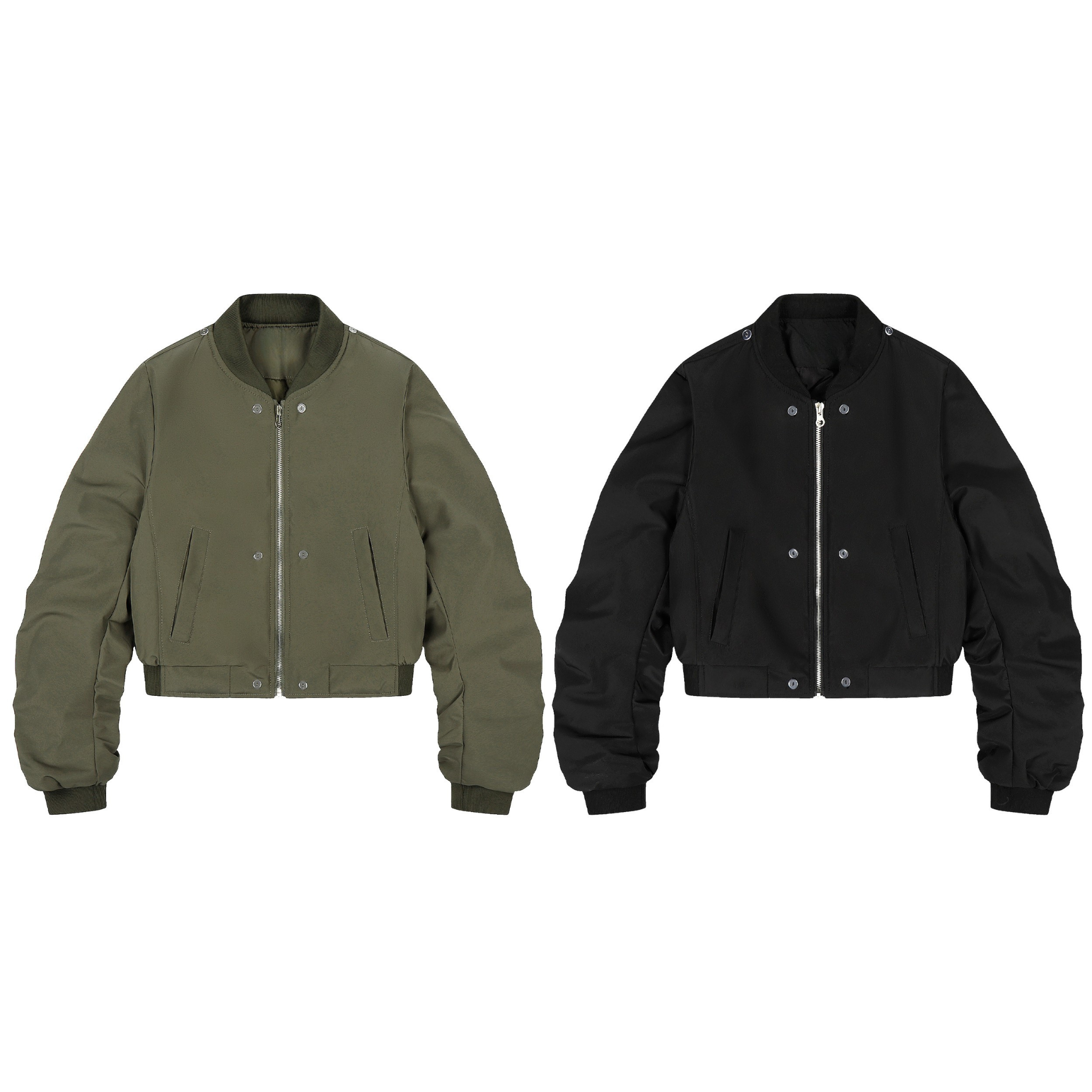 Omirad Detachable Faux Fur Scarf Bomber Jacket - omirad